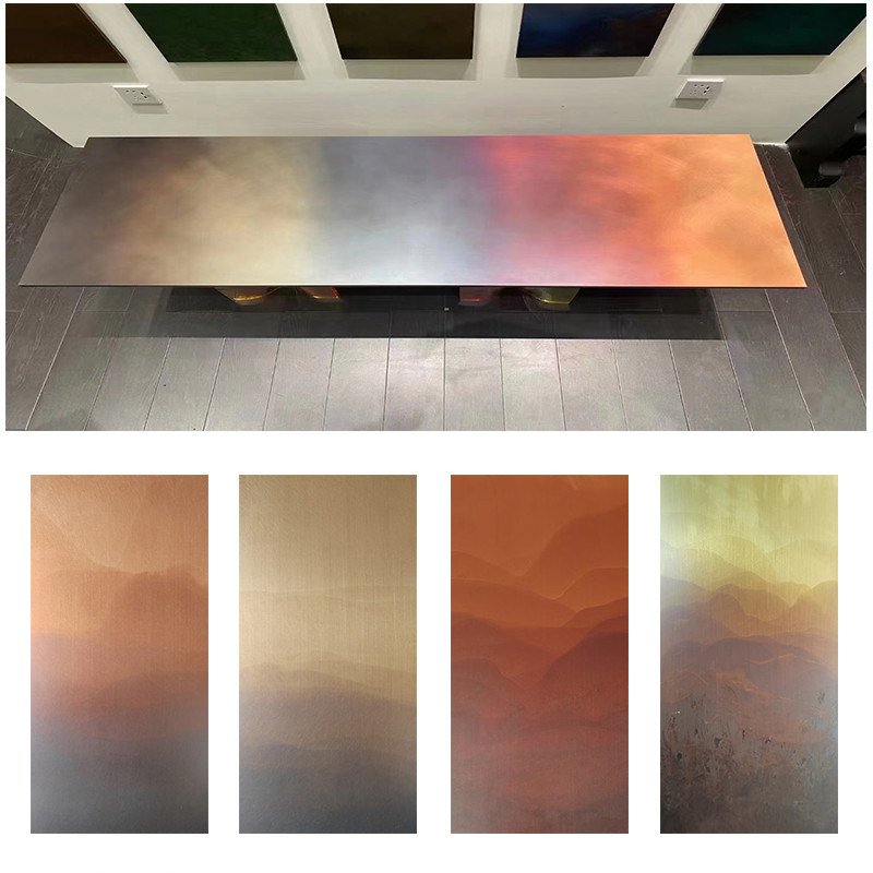 Custom Size Copper Stainless Steel Sheet 304 316L Gradient Stainless ...